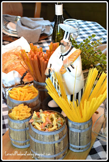 Pasta Dinner Tablescape - La Tavola di Cena Italiana - Corner of Plaid ...