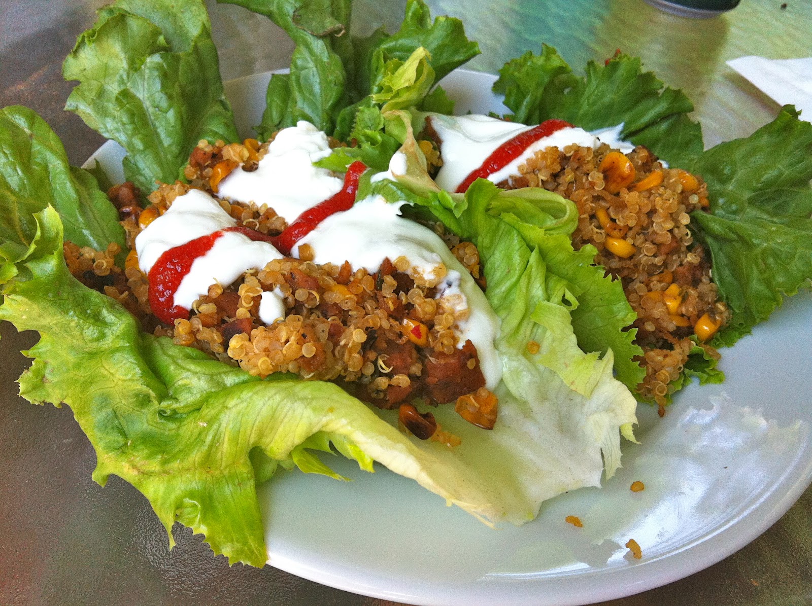 Savor The Moment: Soyrizo and Quinoa Stuffed Lettuce Leaf Tacos