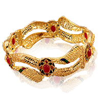 Bahrain Bridal Gold Jewelry Bangles And Bracelet 77