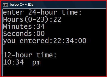 C++ PROGRAMS: C++ PROGRAM TO CONVERT TIME FROM 24-HR TO 12-HR FORMAT ...