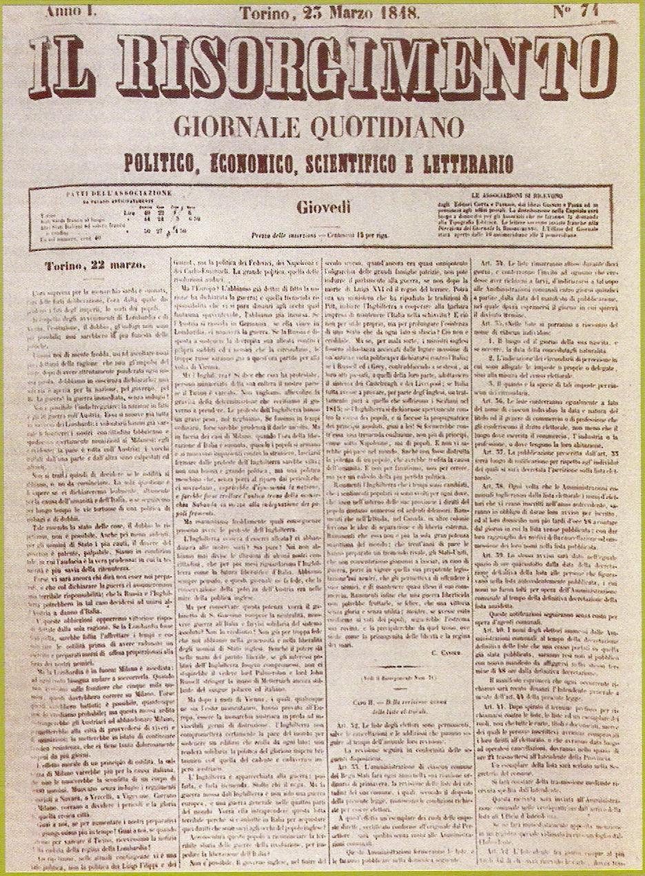 Imparare con la Storia: 69 Il Risorgimento italiano: dalla ...