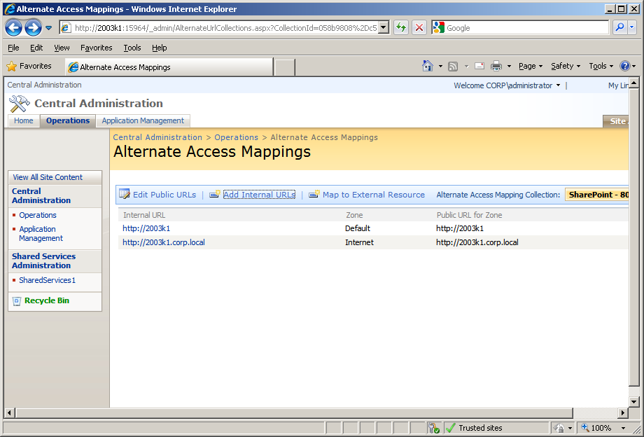 Al's Tech Tips: SharePoint 2007: Configuring Alternate Access Mapping Step-by-Step