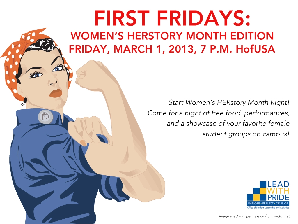 Hofstra Student Life: First Fridays: Women's HERstory Month Edition!