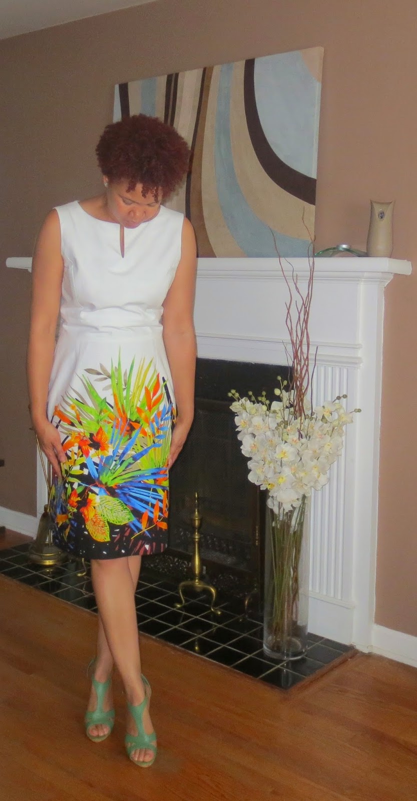 Inez's Craft Room: Border Print Dress + Pattern Review