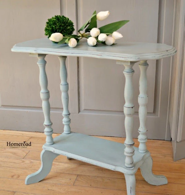 Duck Egg Blue Shabby Chic Side Table