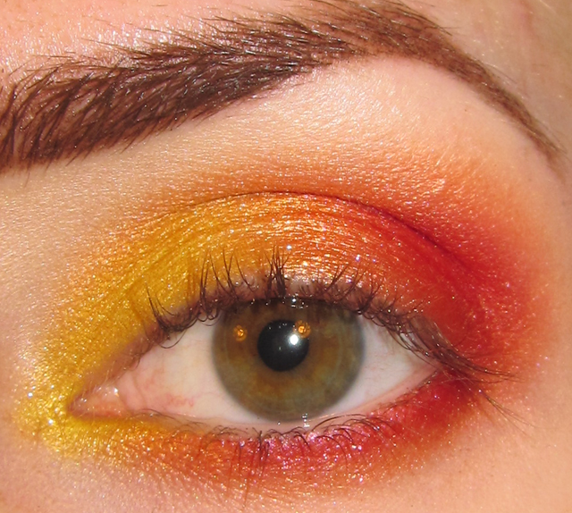 Glitter is my Crack: Fiery Sunset Eye Makeup Look + Picture Tutorial