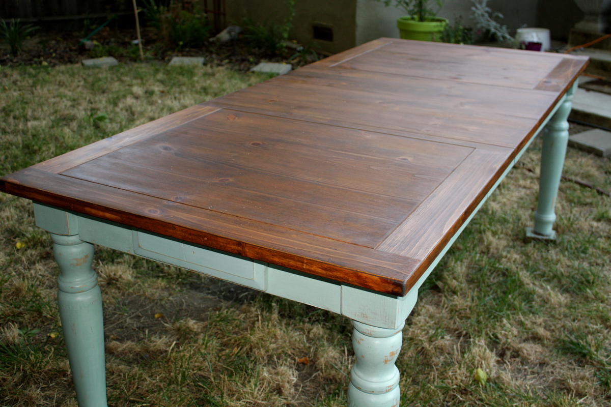 A Blue Farmhouse Dining Table