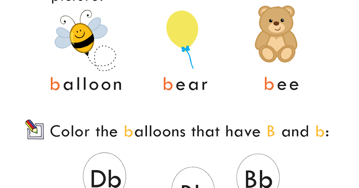 Letter -B- Worksheet -1-