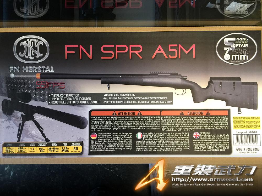重裝武力 生存遊戲.玩具槍店: CA FN SPR A5M 手拉空氣狙擊槍