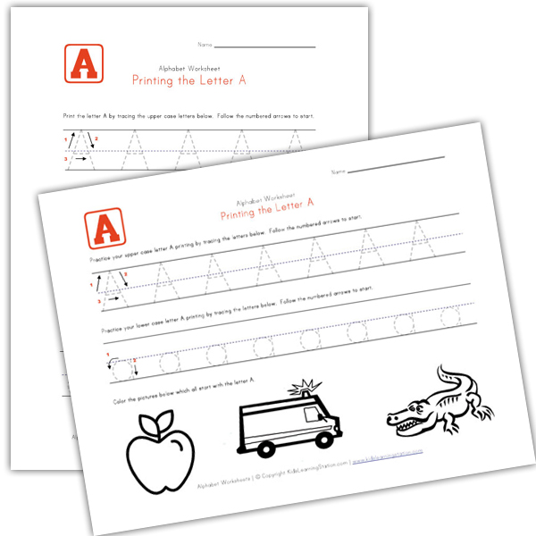 Kids Learn to Print - Traceable Alphabet Worksheets - Worksheets for ...