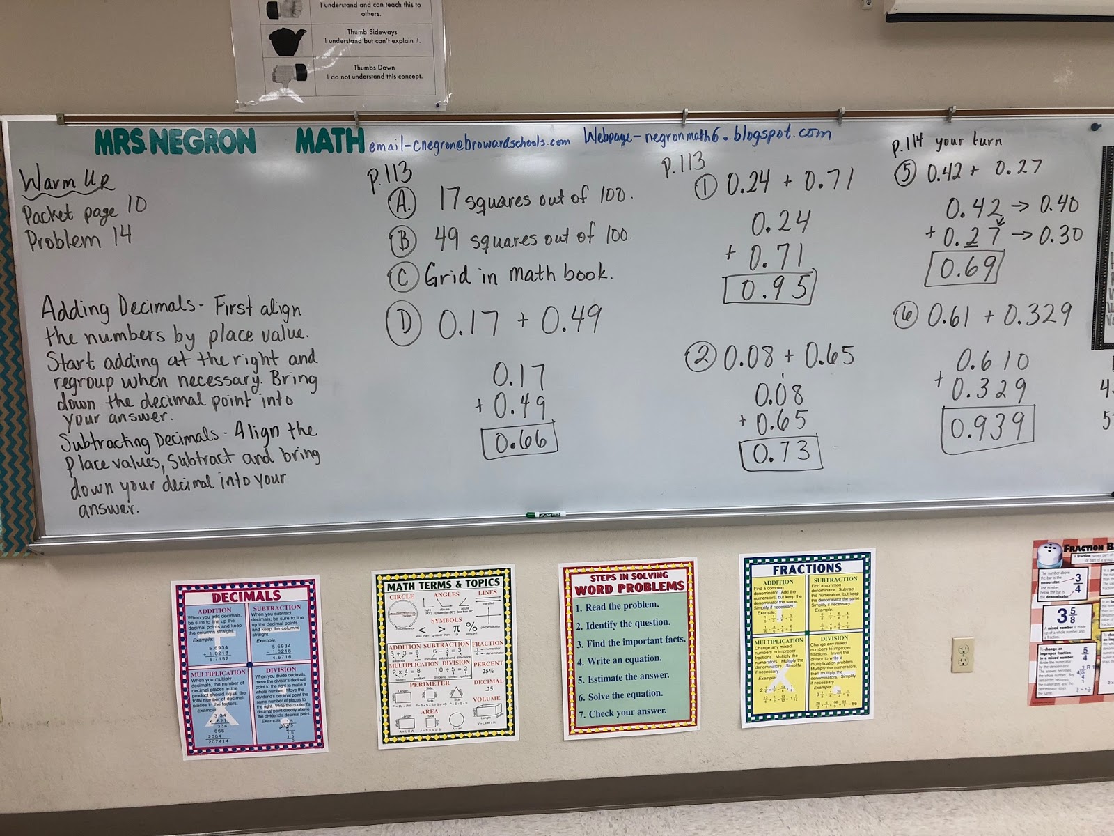 Mrs. Negron 6th Grade Math Class: Lesson 5.2 Adding and Subtracting ...