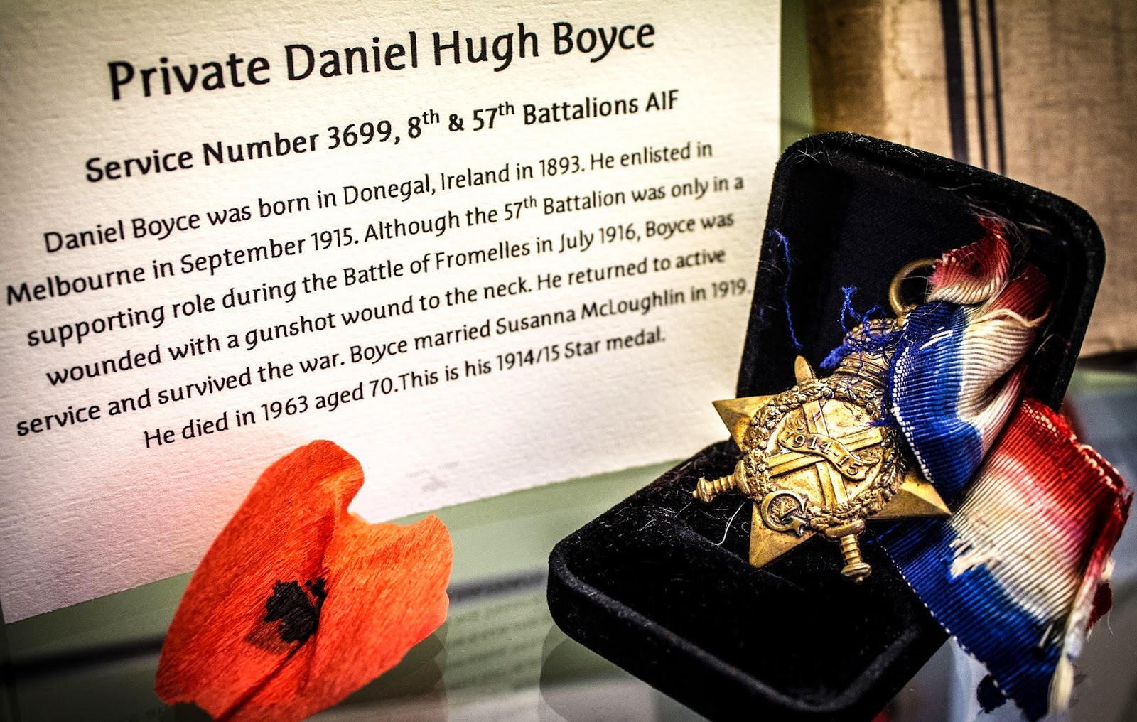 WW1 Display at Miranda Library