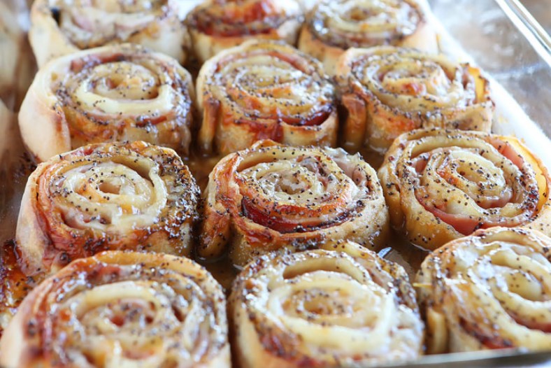 Hot Ham And Cheese Pinwheels