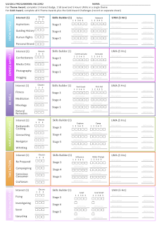 Ramblings of a Guider: New Girlguiding Programme - record sheets for ...