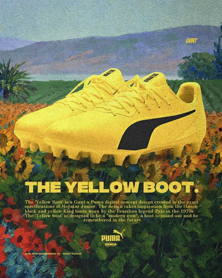 Pele Inspired: Yellow Puma King Platinum Neymar Signature Concept Boots ...