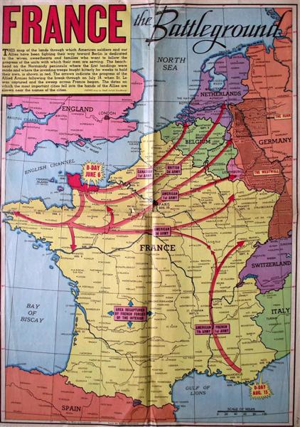La Resistance Francaise: Carte de France de novembre 1944