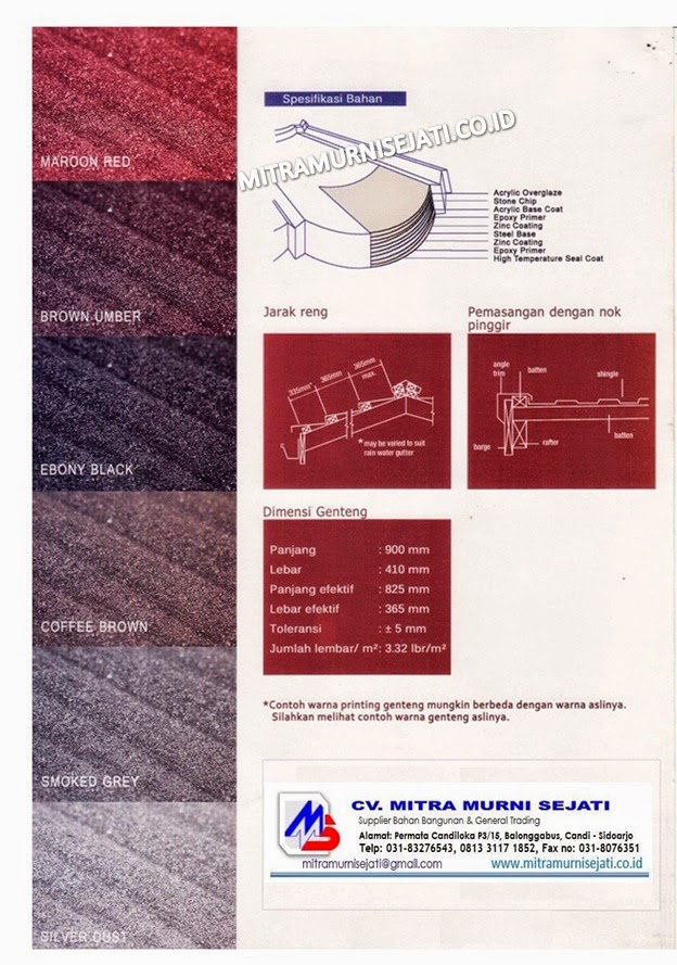 SAKURA ROOF | SURYA ROOF | MULTI ROOF | TORA-TORA | RAINBOW | ELEGANT ...