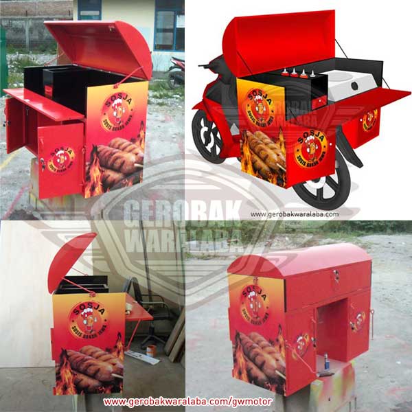 Gerobak motor sosis bakar - jasa gerobak bandung | desain dan pembuatan ...