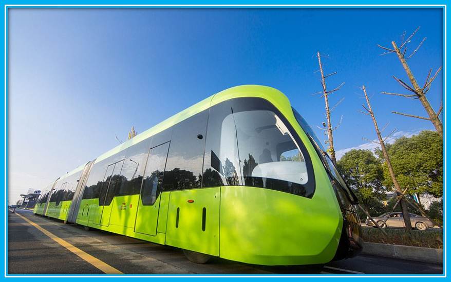 First Trackless Train (Smart Train) Which Runs without Track ...