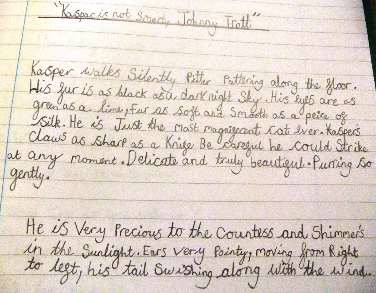 St. Clare's Class Blog: "Kaspar is not smart, Johnny Trott."