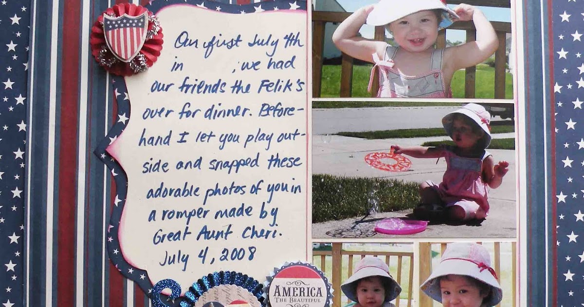 Katie's Nesting Spot: Patriotic Scrapbook Pages