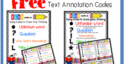 Text Annotation Codes |Classroom Activities: Social Studies, Reading ...