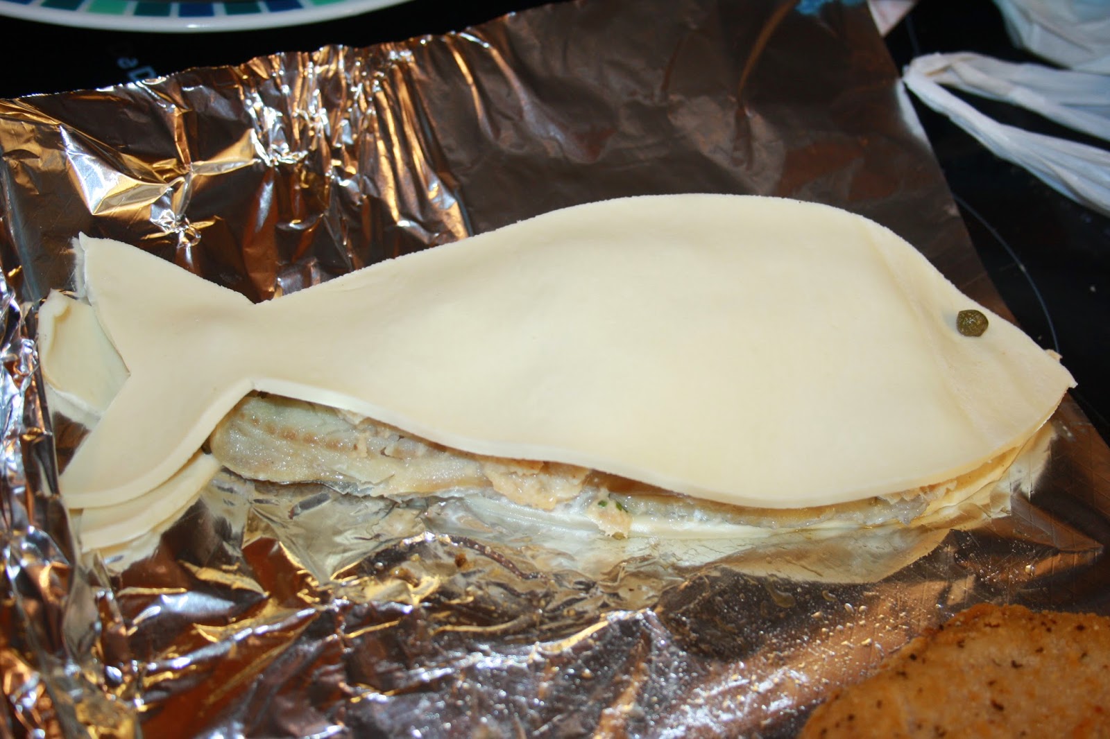 Caroline Makes....: 2 course menu: cod en croute with crab and sticky ...