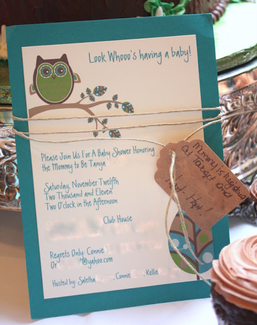 little pumpkin grace: rustic owls...a baby shower