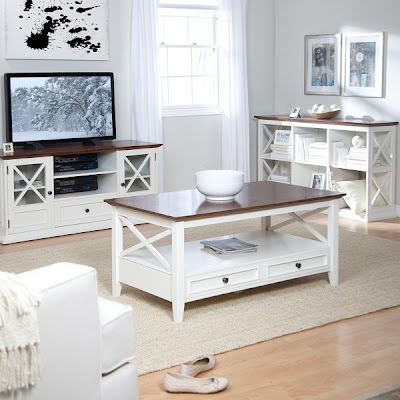 Stackable Bookcase - Hampton Console Table Bookcase (White/Oak)