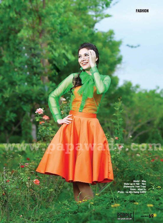 Myanmar Model May For Fashion Magazine Photoshoot