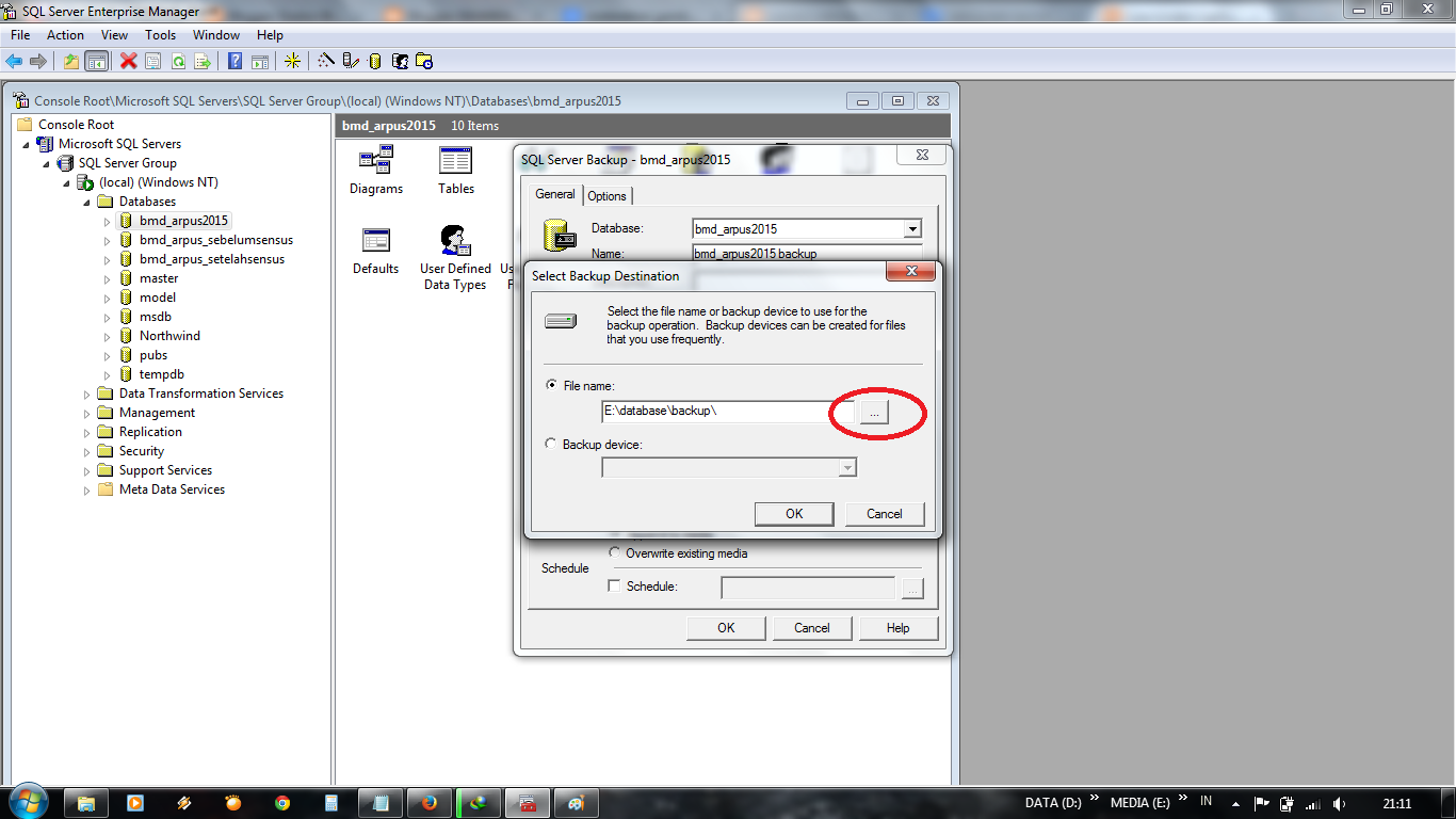 ISKANDAR: CARA BACKUP DATA SIMDA