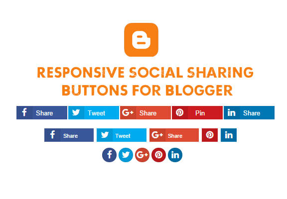 Responsive Social Sharing Buttons For Blogger | TrendBin