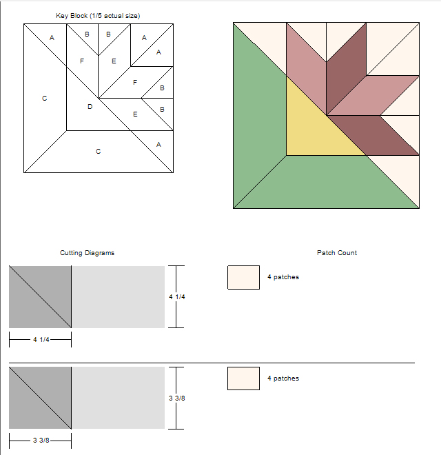 Civil War Quilts: Block 10 Carolina Lily with No Inset Y Seams