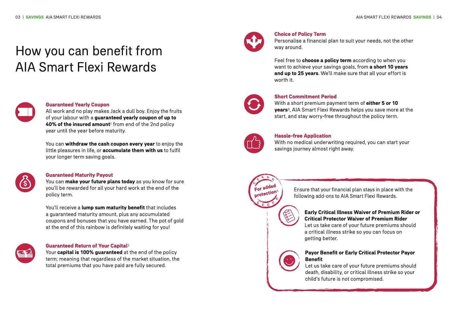 Insurance Brochure: AIA SMART FLEXI REWARDS