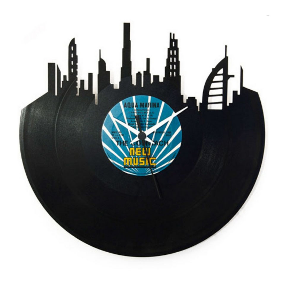 Vinyl Clock | Chic, Italian vinyl record clocks: Dubai Vinyl Clock