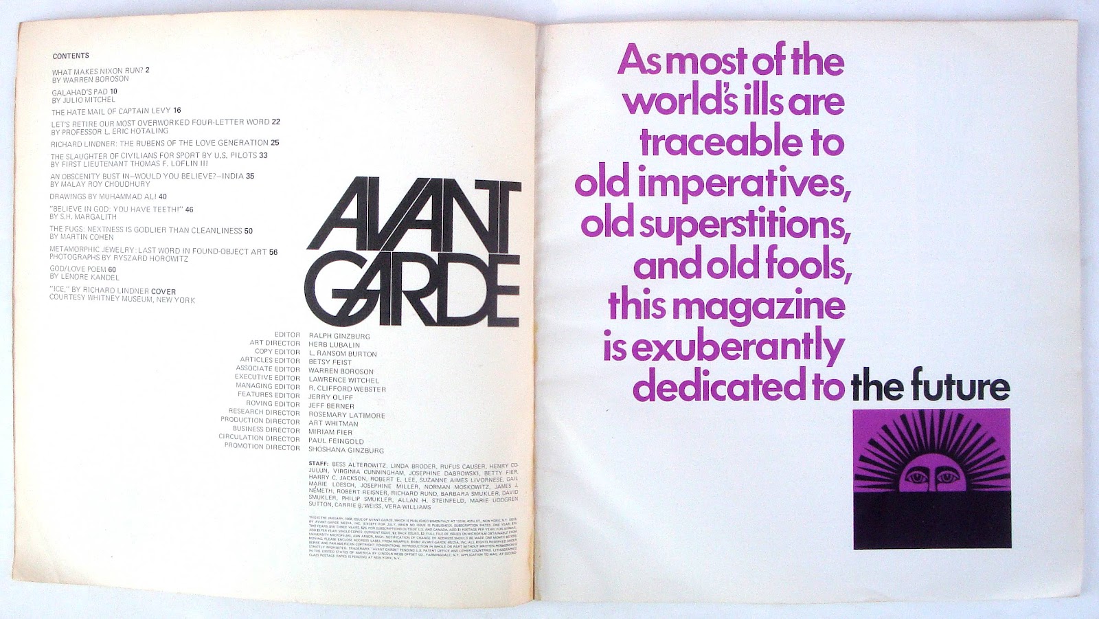 Past Print: Avant Garde / first issue / January 1968