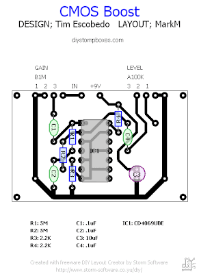 StompBoXed - The Guitar Pedal Builders Repository: CMOS Boost
