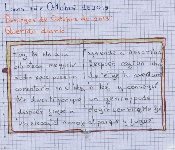 Cuaderno de 5º: octubre 2013