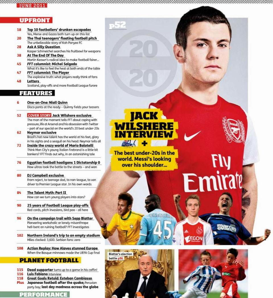 S P O R T I F Y: Jack Wilshere in FourFourTwo