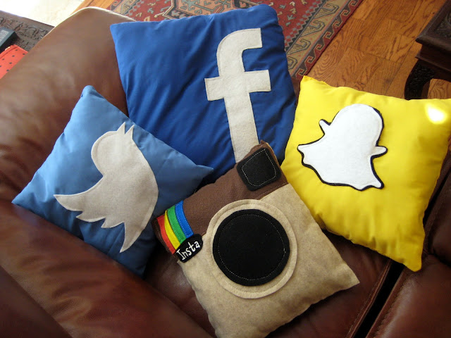 DIY social media pillows | The Red Pencil Box