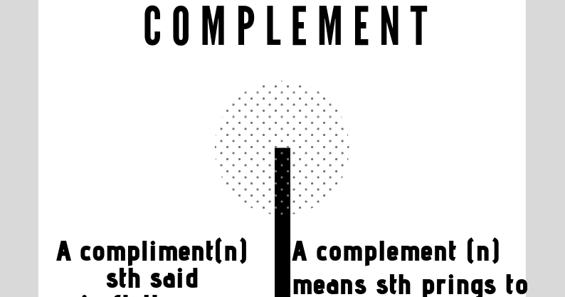 MylangBlog2016: complement vs compliment
