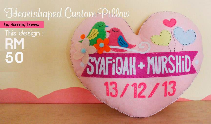 Blog Craft Hummy Lovey: 5 Design Bantal Kahwin Handmade Yang Murah dan ...