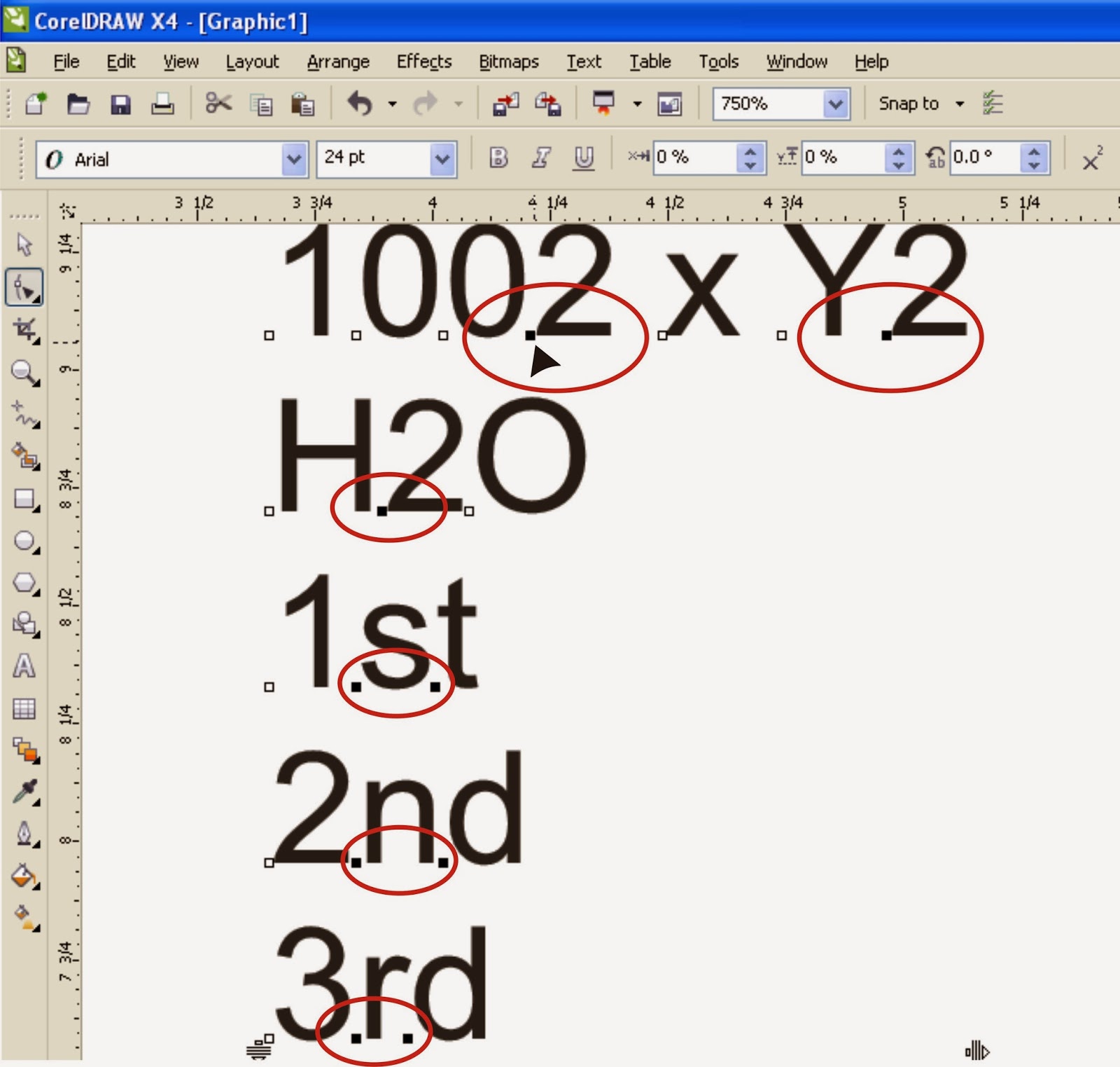 Membuat penulisan Text Superscript dan Subscript di CorelDRAW