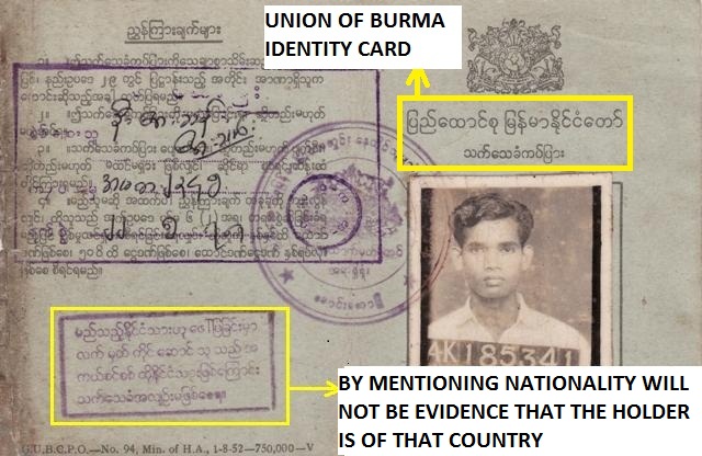 LOVE AND TOLERANCE: Impact of Identity Card on Myanmar Democracy Process