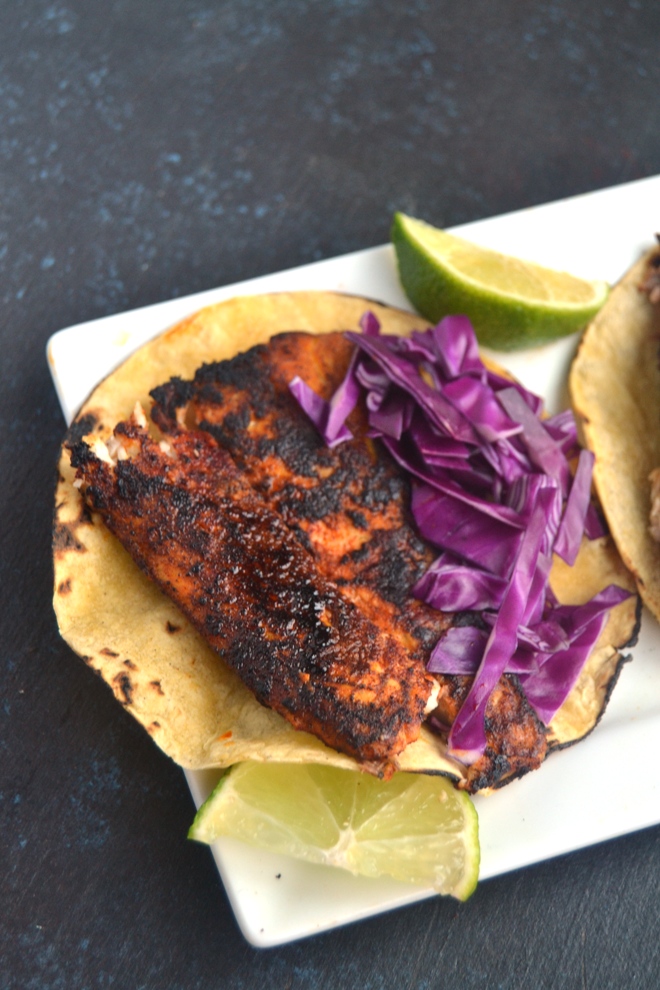 Blackened Alaska Cod Tacos | The Nutritionist Reviews