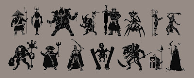 Sketch Book: Bad guy silhouettes