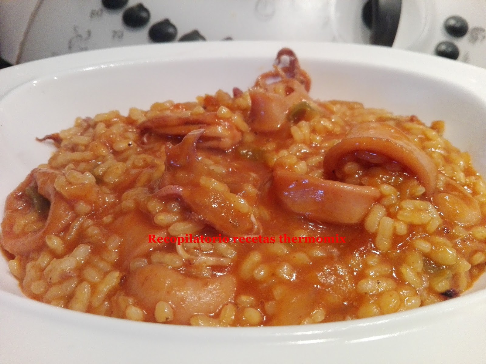 Recopilatorio de recetas thermomix: Arroz con calamares con Thermomix