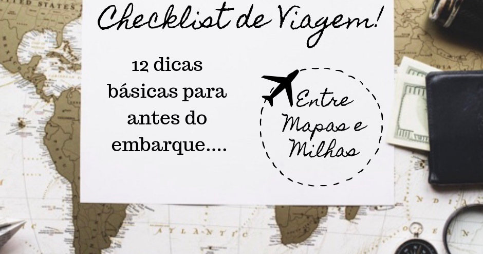 Checklist de viagem - 12 dicas para antes do embarque!