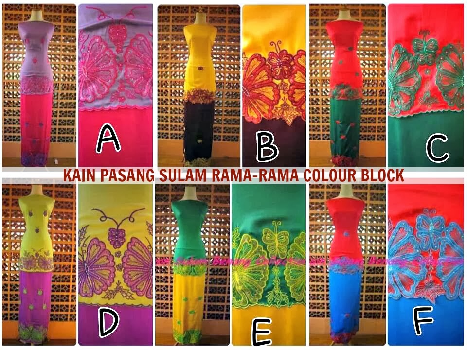 efFASTorage: KAIN PASANG SULAM RAMA-RAMA COLOUR BLOCK